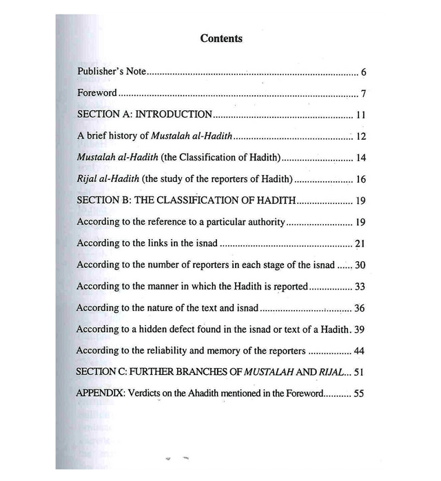 An Introduction to the Science of Hadith – Habib Book Store