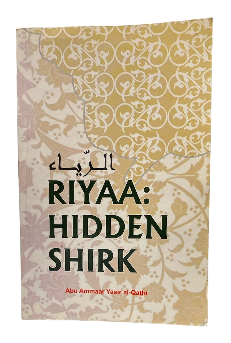 Riyaa: Hidden shirk – Habib Book Store